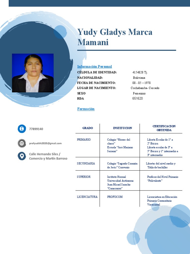 Yu Dy Curriculum | PDF | Etapas educativas