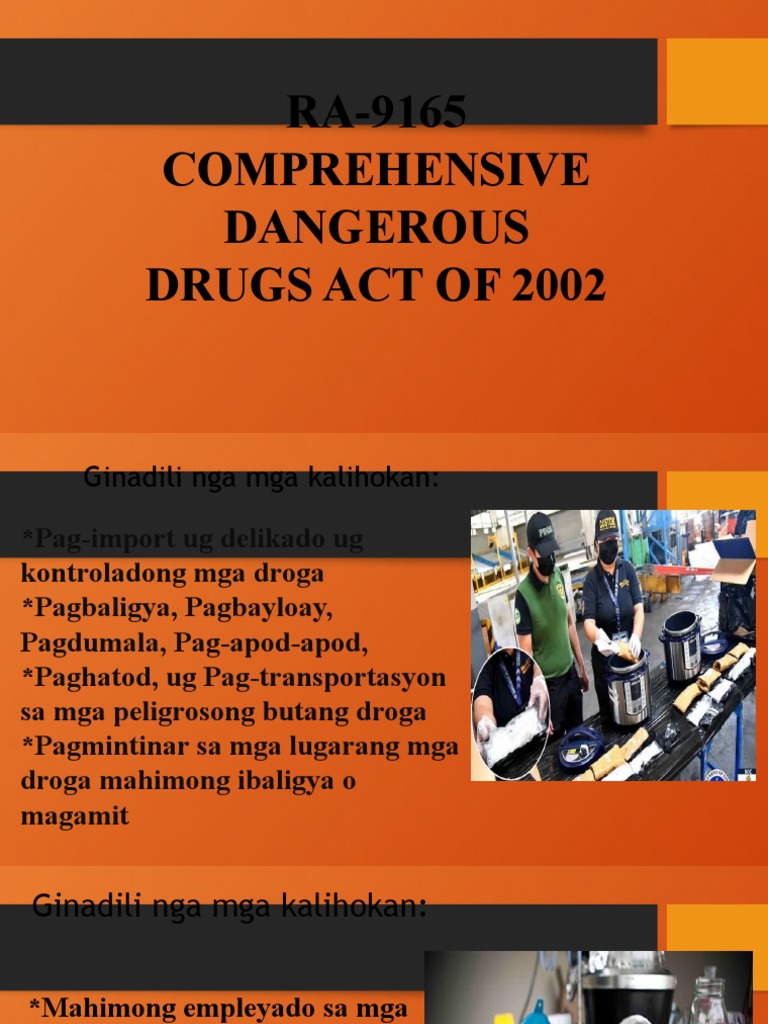 RA 9165 - The Dangerous Drugs Act of The Philippines | PDF