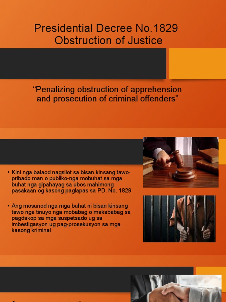 Obstruction of Justice Law of The Philippines | PDF
