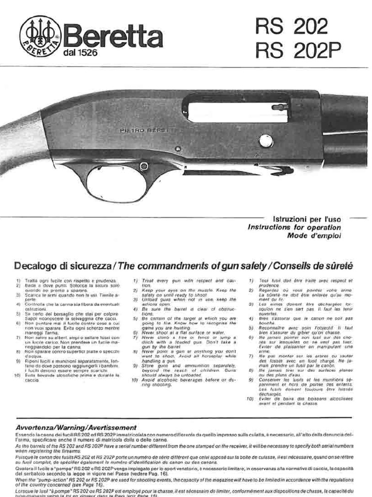 Beretta RS202 - RS202P | PDF