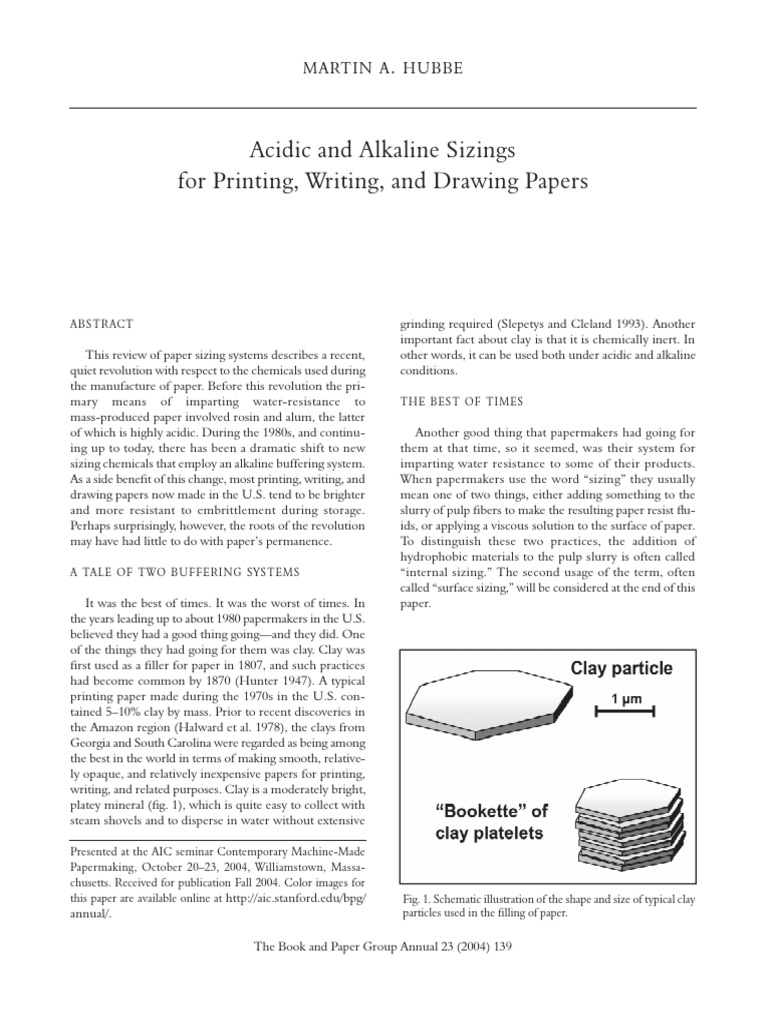 Acidic and Alkaline Sizings For Paper - Bpga23-24 | PDF | Materials ...