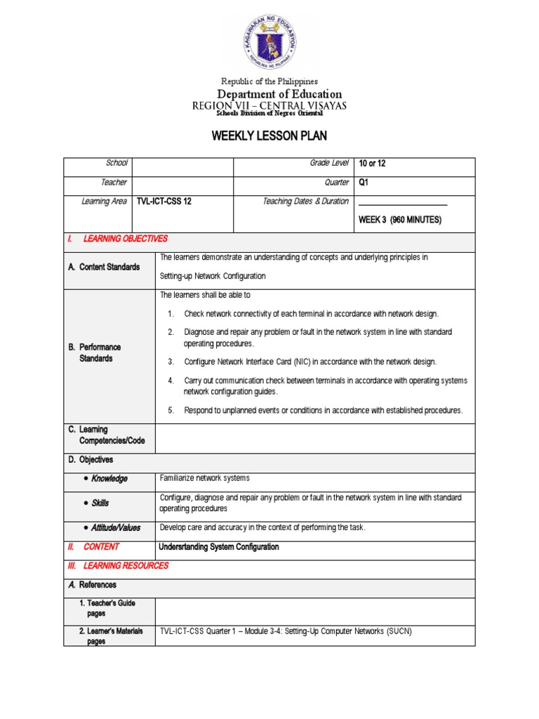 TVL-ICT-CSS-10 or 12-Q1 - Week-3 | PDF