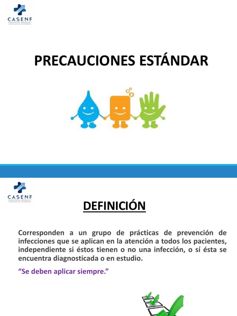 Precauciones Estándar en Salud | PDF | Lavado de manos | Higiene