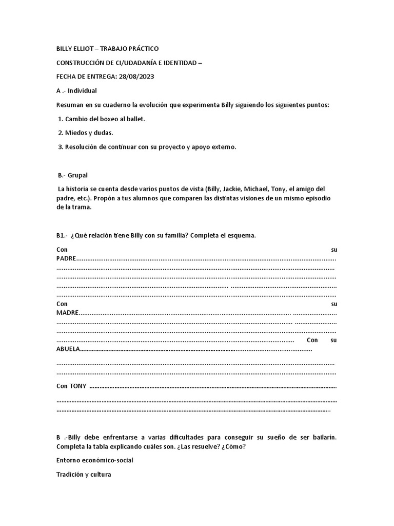 Billy Elliot | PDF