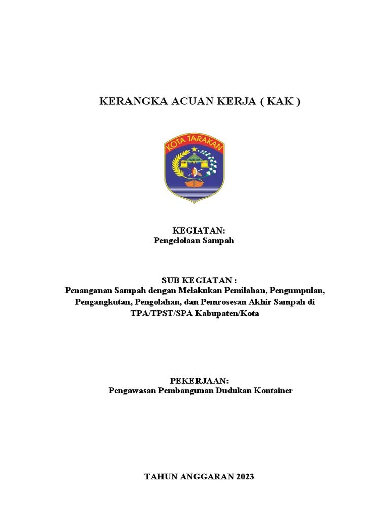 KAK PWS PEMBANGUNAN Dudukan Kontainer | PDF