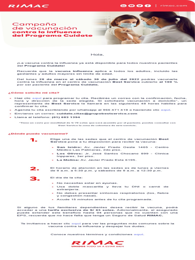 Mailing Influenza - Programa Cuidate | PDF | Epidemiología | Especialidades Medicas