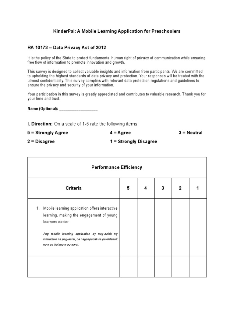 Proposed System Survey Questionnaire | PDF