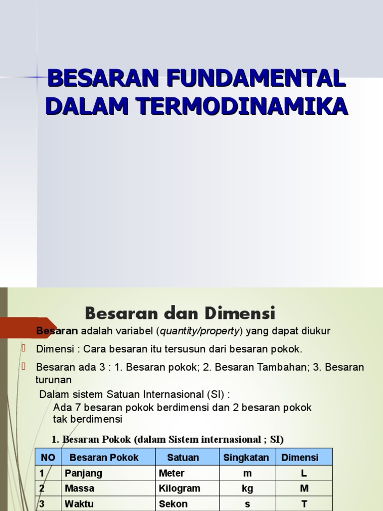 3 Besaran DLM Termodinamika | PDF