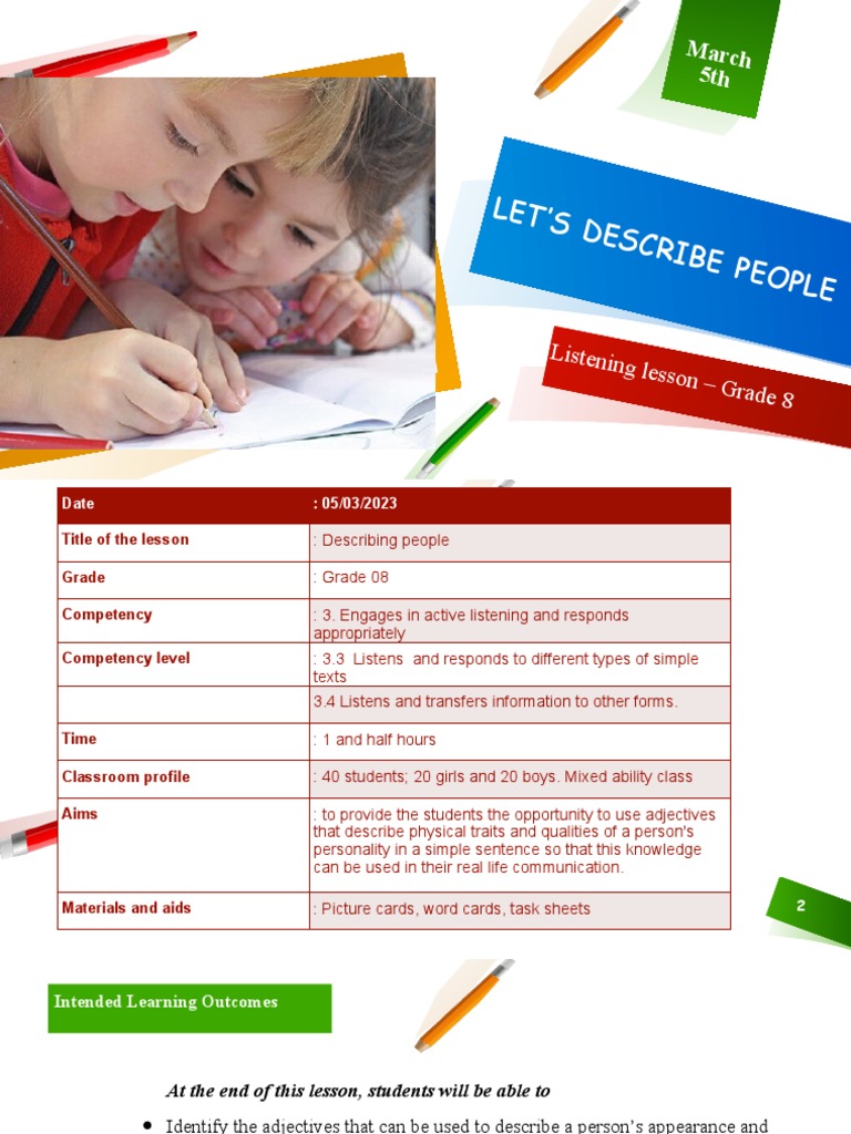 Let's Describe People | PDF | Cognitive Science | Human Communication