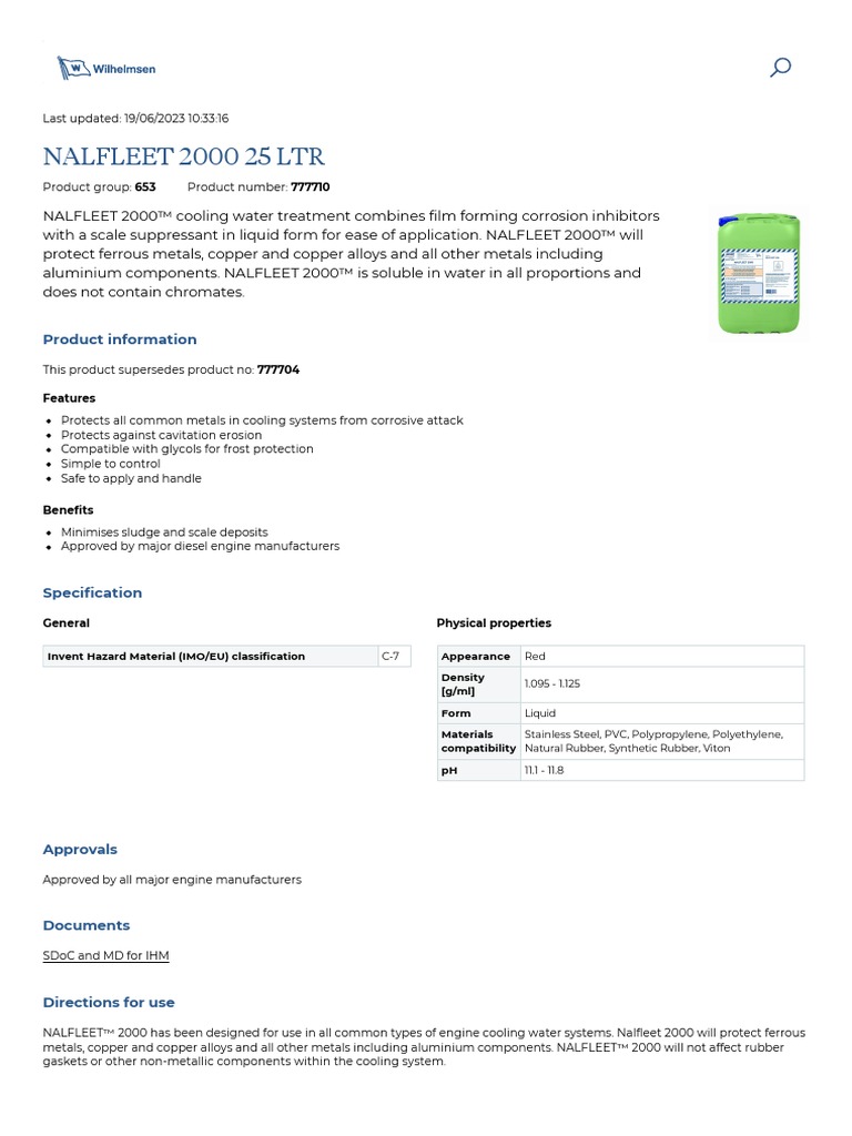 Nalfleet 2000 25 LTR | PDF | Corrosion | Metals
