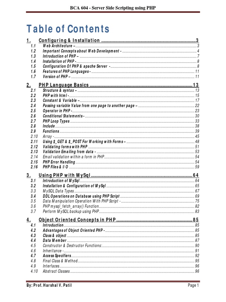 HVP PHP Notes | PDF | Php | World Wide Web