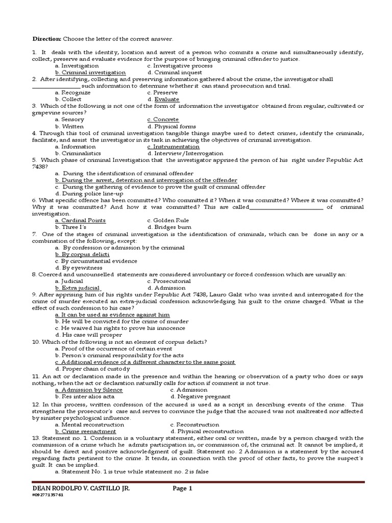 Cdi Final Coaching2022 - Compress | PDF | Confession (Law) | Traffic