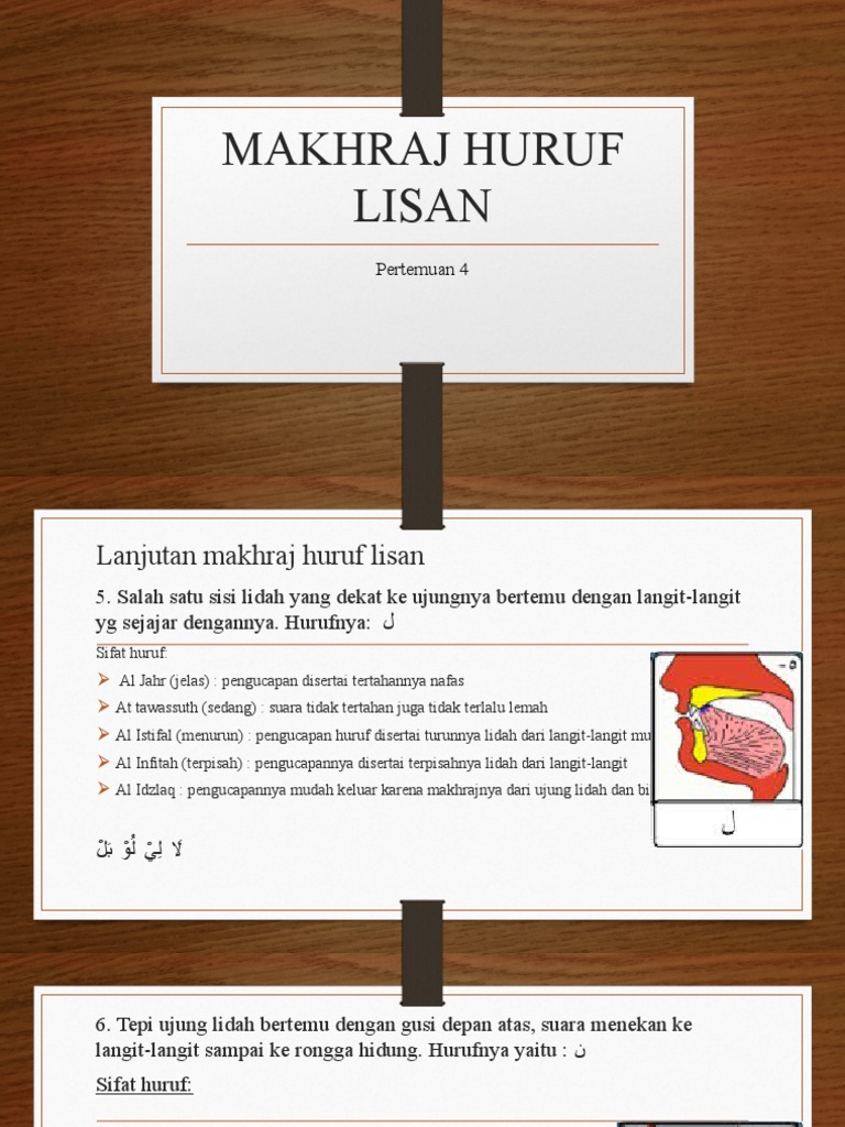 MAKHRAJ HURUF LISAN | PDF