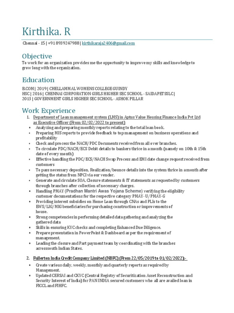 Kirthika - Update | PDF