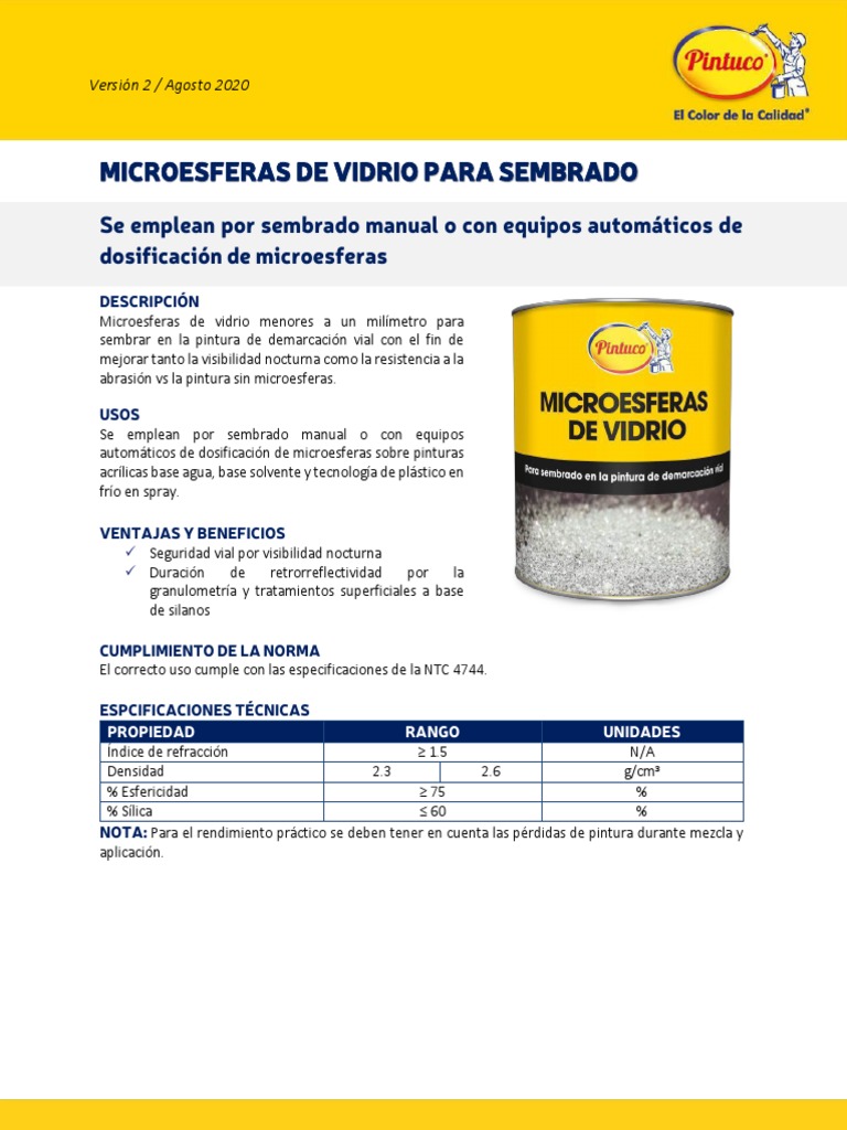 Ficha Tecnica Microesferas | PDF