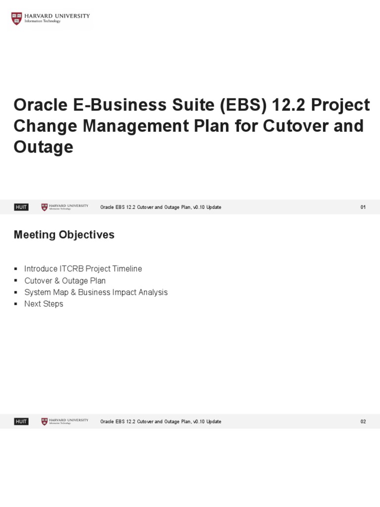 Oracle Ebs 12 2 Project Cutoveroutage 3 Pdf