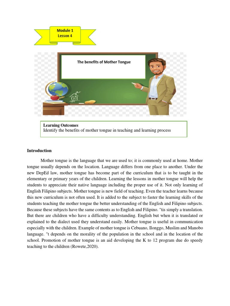 Module 1 Lesson 4 | PDF | Teachers | Learning Module 1 Lesson 4 | PDF | Teachers | Learning
