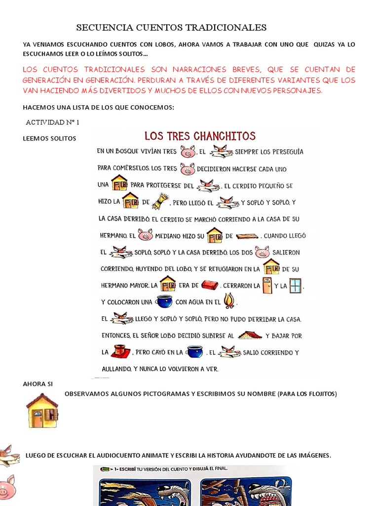 Secuencia Cuentos Tradicionales | PDF