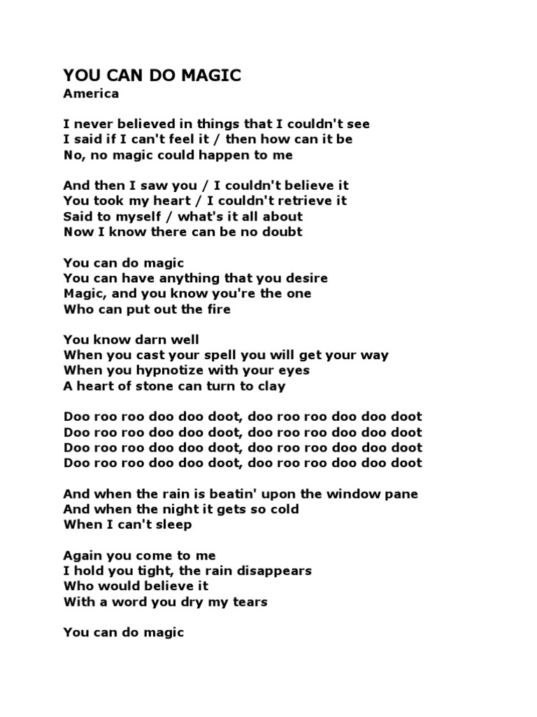 You Can Do Magic (Plain) | PDF