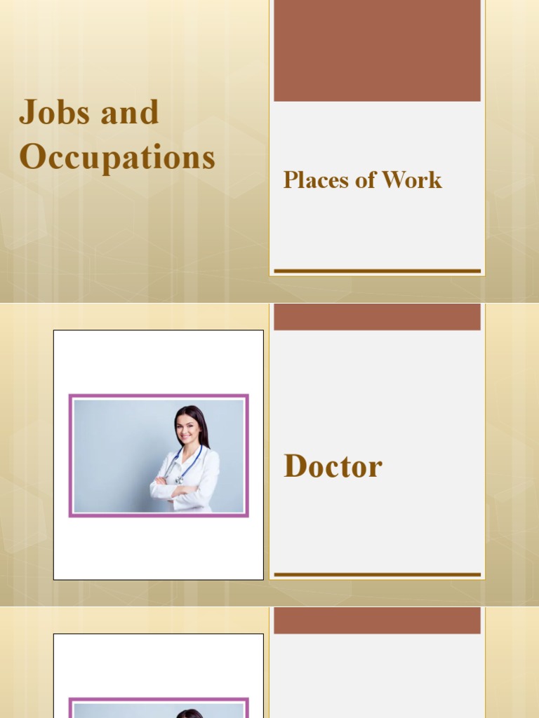 Jobs and Occupations-Places of Work | PDF