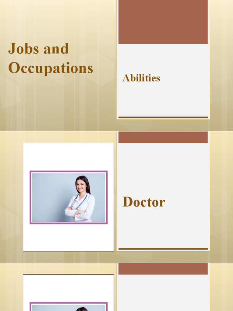 Jobs and Occupations-Abilities | PDF