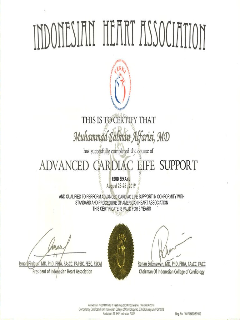 Sertifikat Acls | PDF