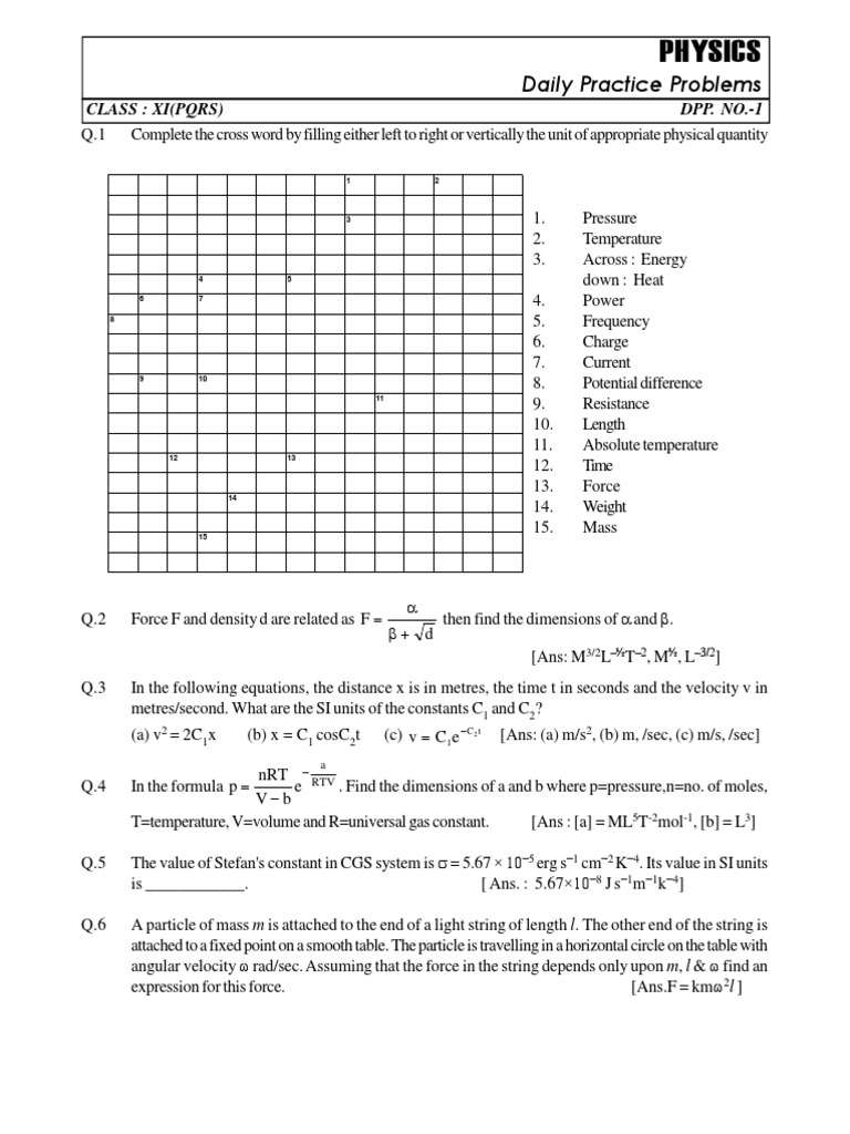 DPP 01 02 | PDF | Force | Momentum DPP 01 02 | PDF | Force | Momentum