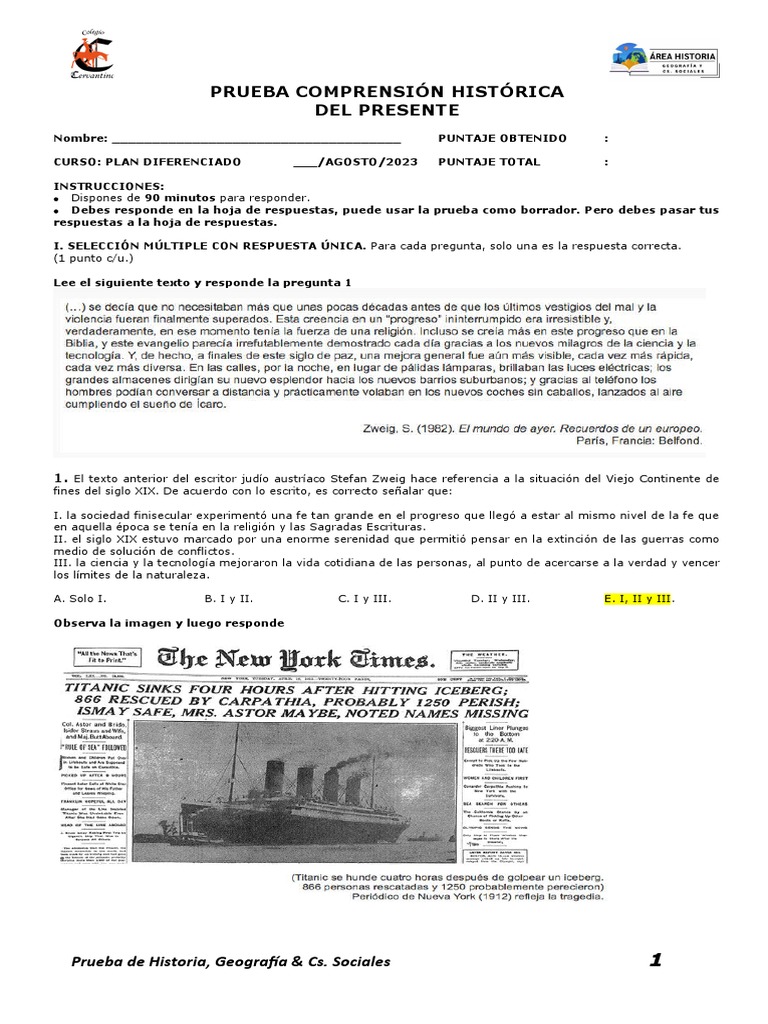 Clase 12. Prueba Imperialismo - Solucionario | PDF | Colonialismo ...