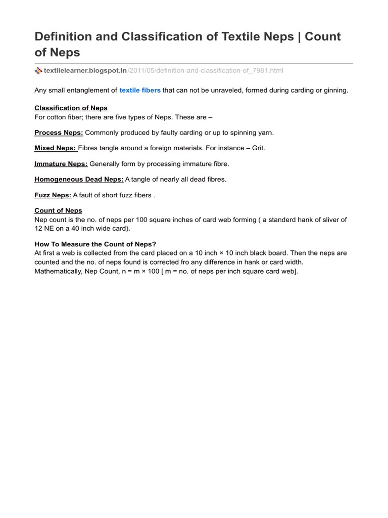 Textilelearner - Blogspot.in-Definition and Classification of Textile ...