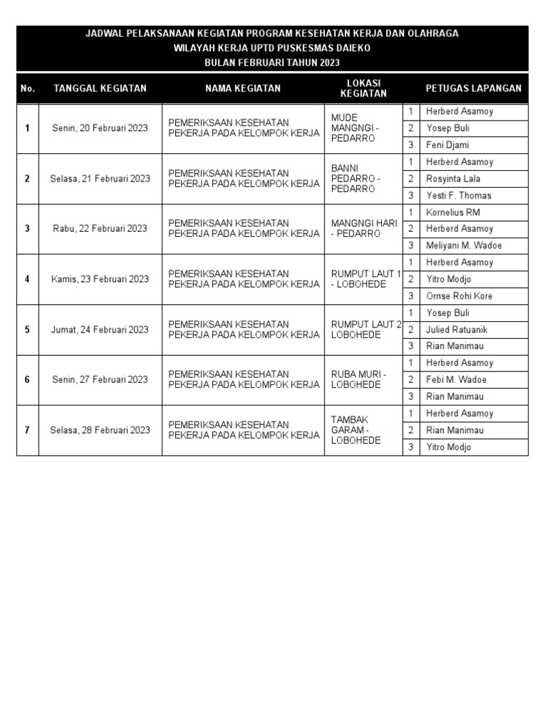 Jadwal Ukk 2023 | PDF