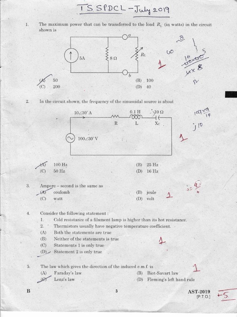 2019 Apspdcl | PDF | Electrical Engineering | Electricity