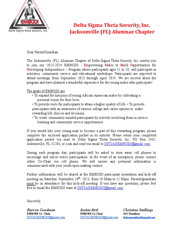 EMBODI Application Packet 23-24 (3) | PDF