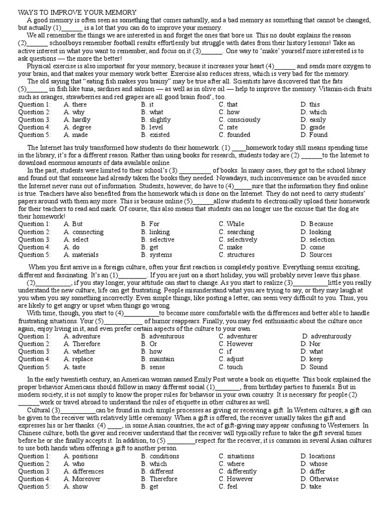Improve Your Memory Techniques | PDF | Wellness