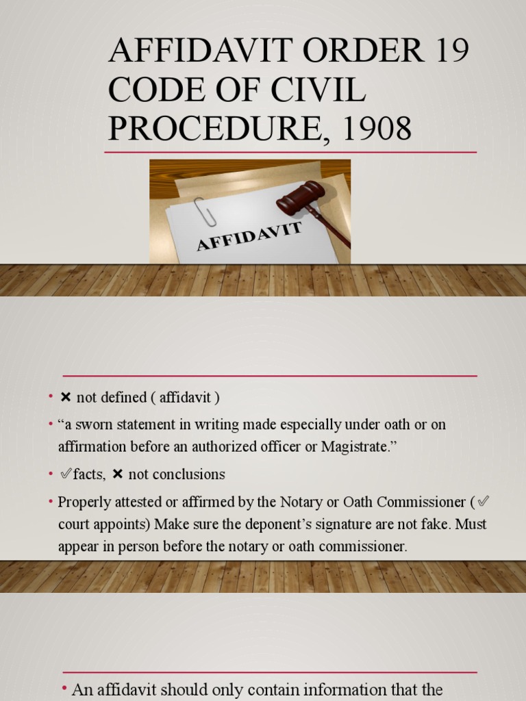 Presentation Affidavit | PDF