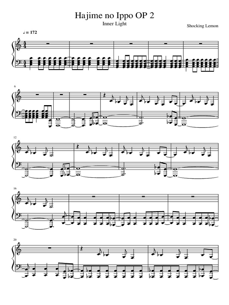 Hajime No Ippo OP 2 - Inner Light | PDF