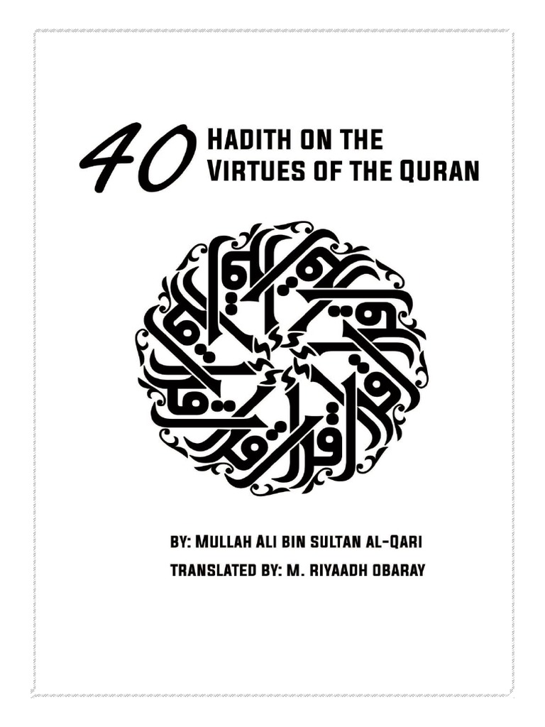 40 Hadith On Quran by Mulla Ali Qari English and Arabic | PDF | Hadith ...