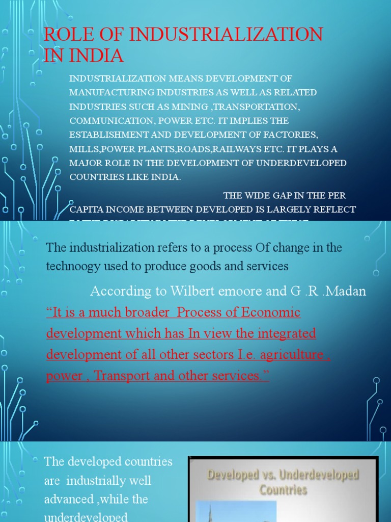 Role of Industrialization in India | PDF