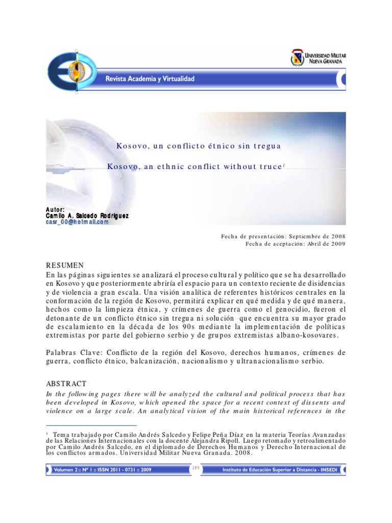 Kosovo Un Conflicto Etnico Sin Tregua | PDF