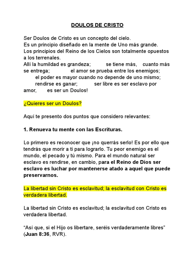 Doulos de Cristo | PDF