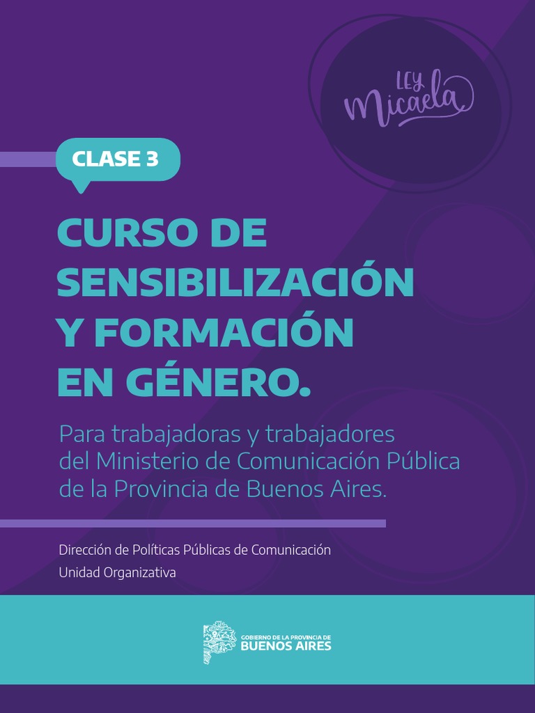 Ley Micaela - Clase 3 | PDF | Política | Ciencias sociales
