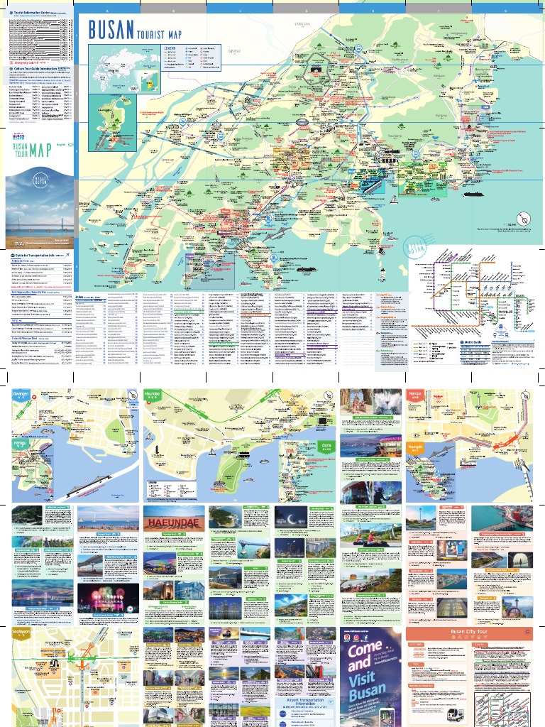 Busan Tourist Map and Attractions Guide | PDF | Hotel | Service Industries