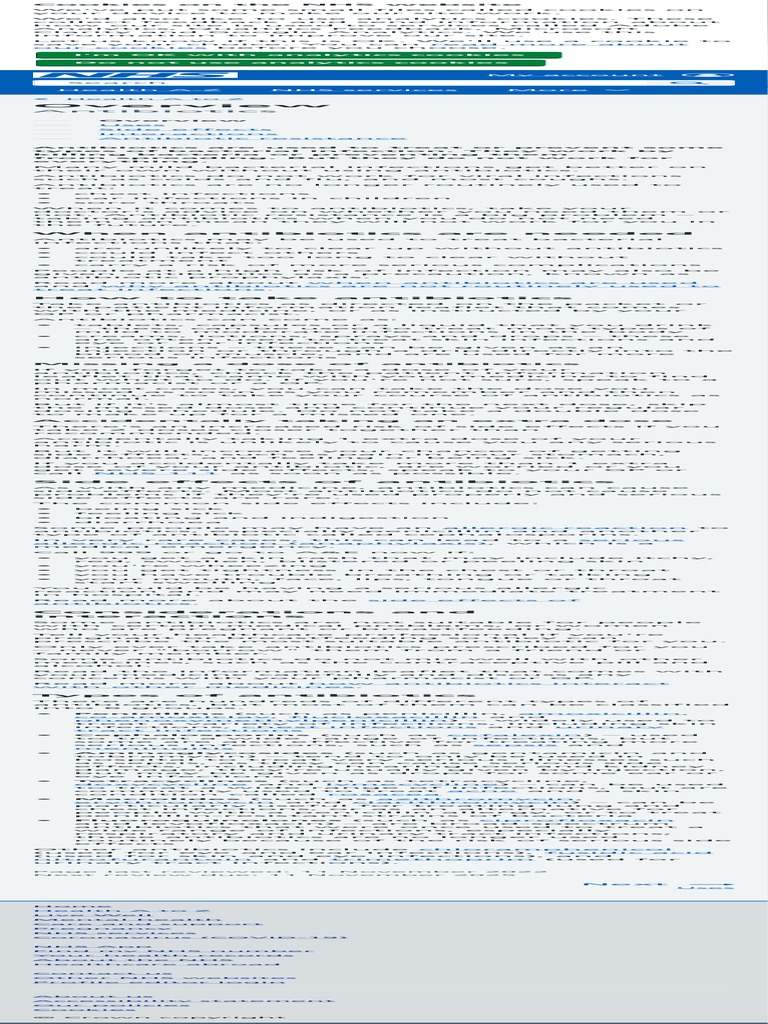 Antibiotics Nhs Pdf Chemistry Dose Biochemistry