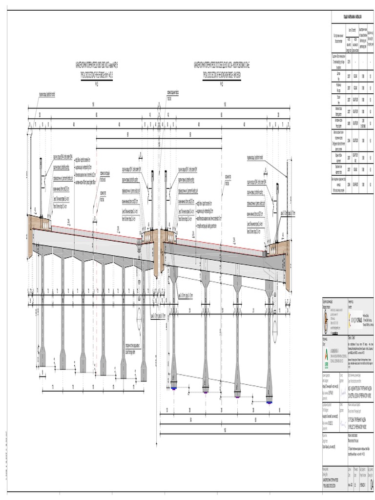 Karakteristicni Poprecni Presek - Most 1+475,15 | PDF