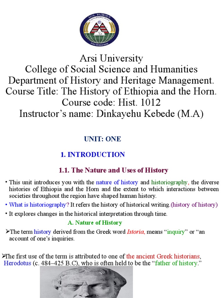 Hisory of Ethiopia and The Horn (Hist.1012) | PDF