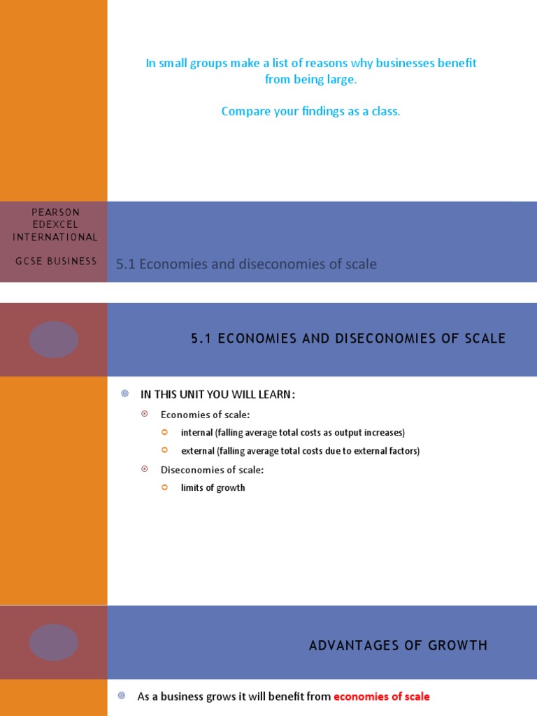 5.1 Economies and Diseconomies of Scale | PDF | Business
