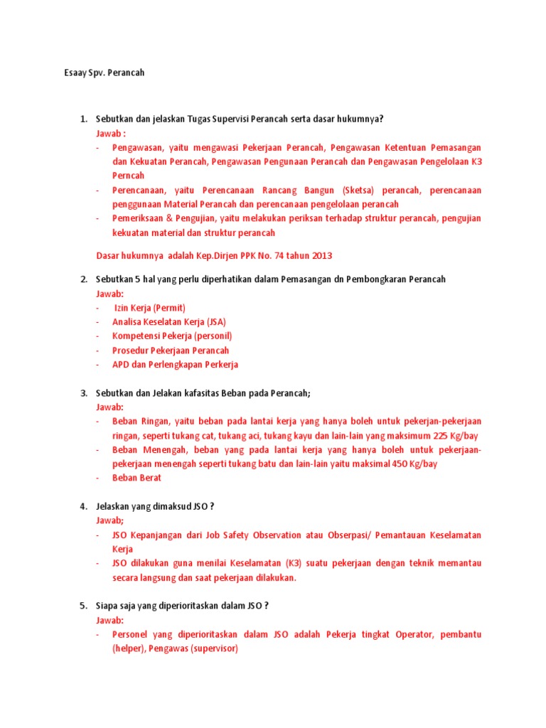 Essay Spv. Perancah | PDF