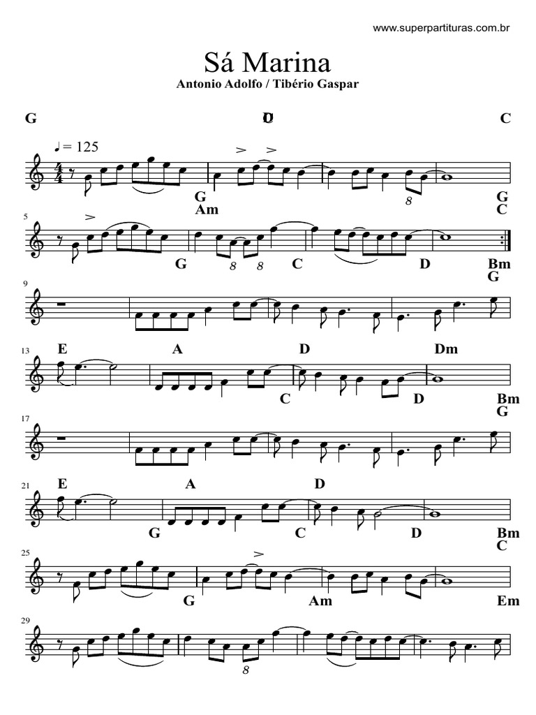 (Superpartituras - Com.br) Sa Marina | PDF