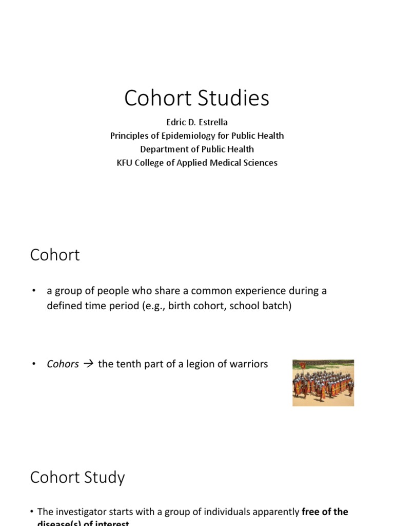 Chapter 6 - Cohort Studies 2021 | PDF | Cohort Study | Health Sciences
