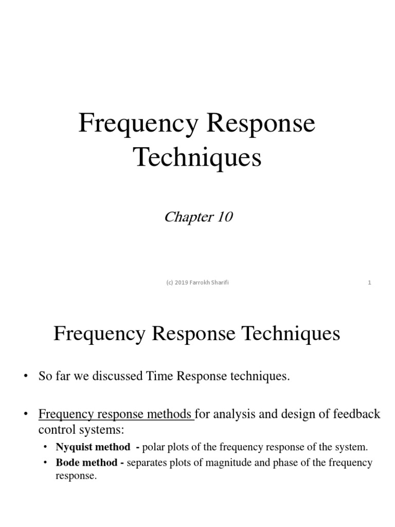 Frequency Response Techniques | Download Free PDF | Electronics | Electrical Engineering