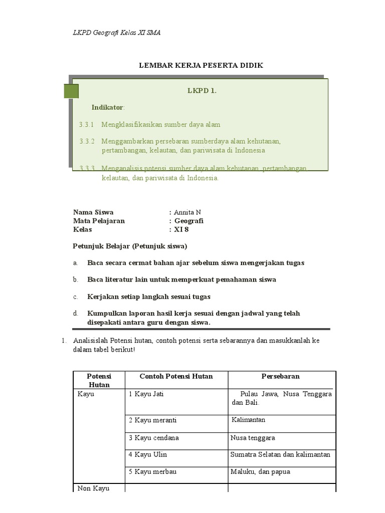 3.3 LKPD Pengelolaan Sda | PDF